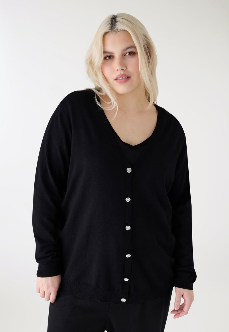 Terranova CON BOTTONI GIOIELLO - Cardigan - nero - Zalando.it