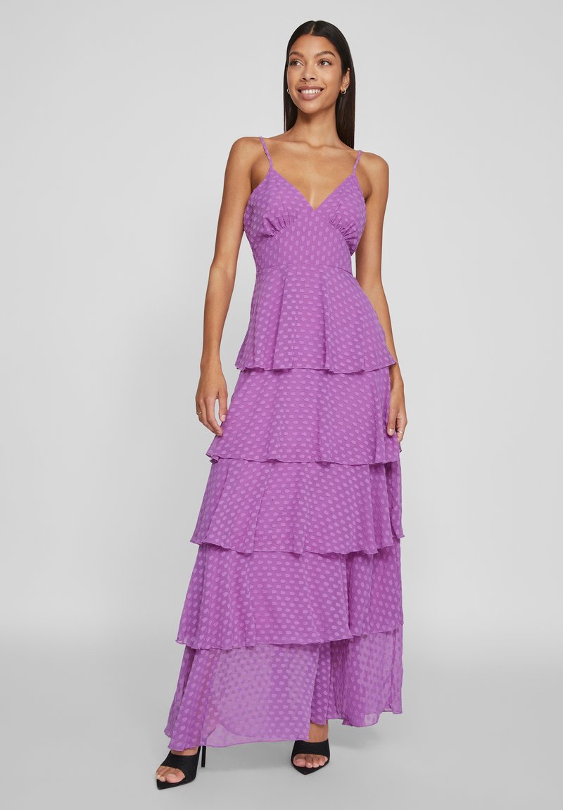 VILA VIIKA V NECK MAXI FLOUNCE DRESS - Robe de cocktail - dewberry ...