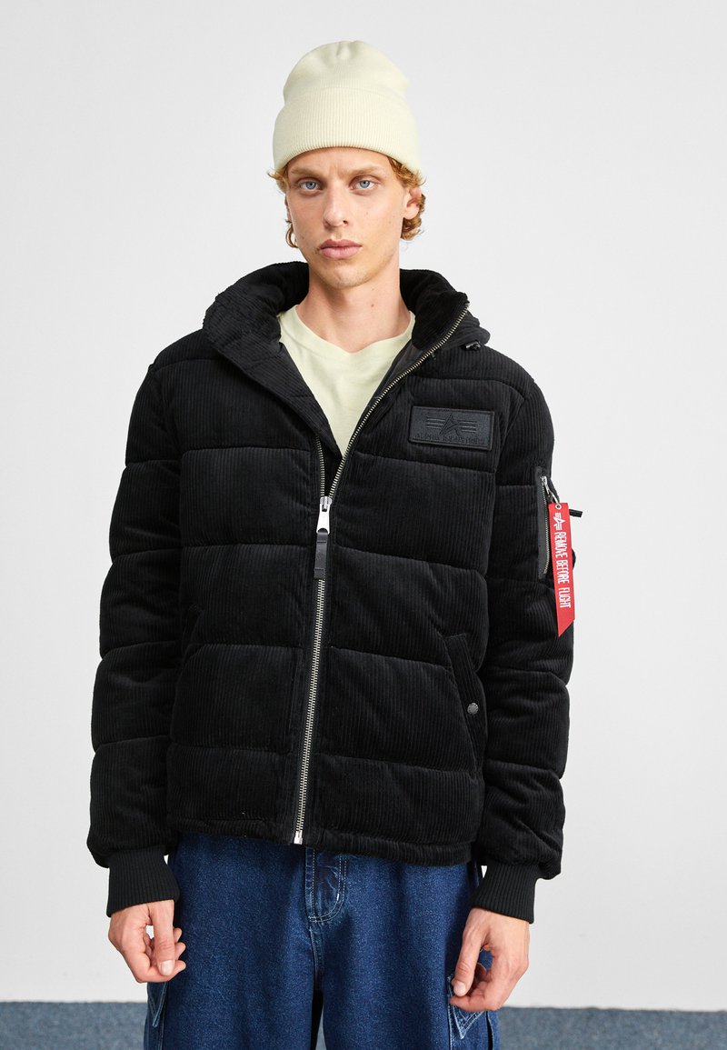 Alpha Industries PUFFER CORD - Winter jacket - black - Zalando.ie