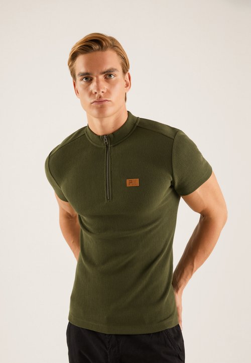 Leif Nelson T-Shirt print - khaki/schwarz/khaki - Zalando.ch