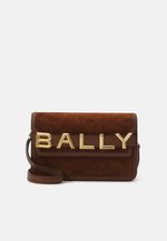 Bally LOGO CROSSBODY - Across body bag - cuero/oro/brown - Zalando.ie