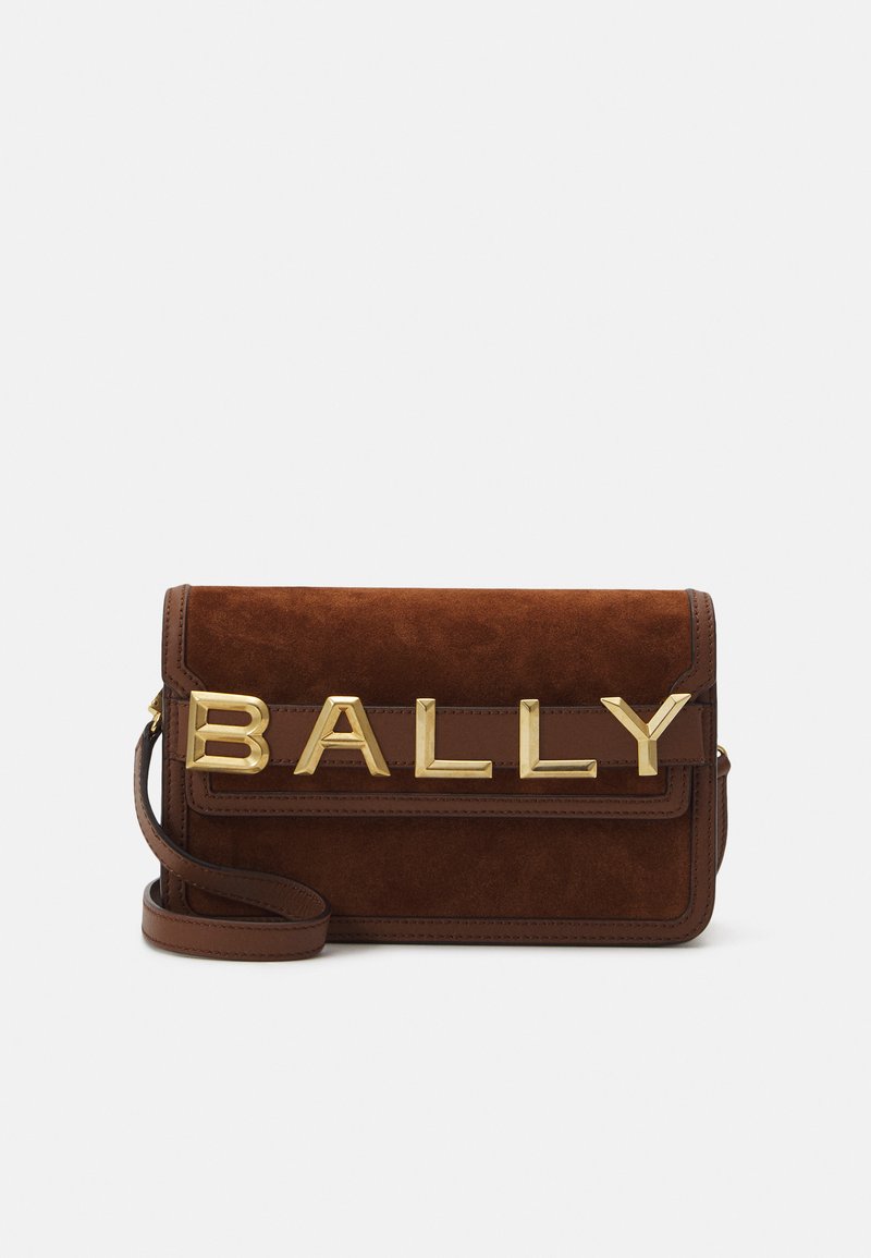 Bally LOGO CROSSBODY - Across body bag - cuero/oro/brown - Zalando.ie