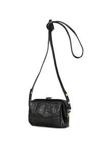 BALAGAN ROFE S - Sac bandoulière - black croco/noir chiné - ZALANDO.FR