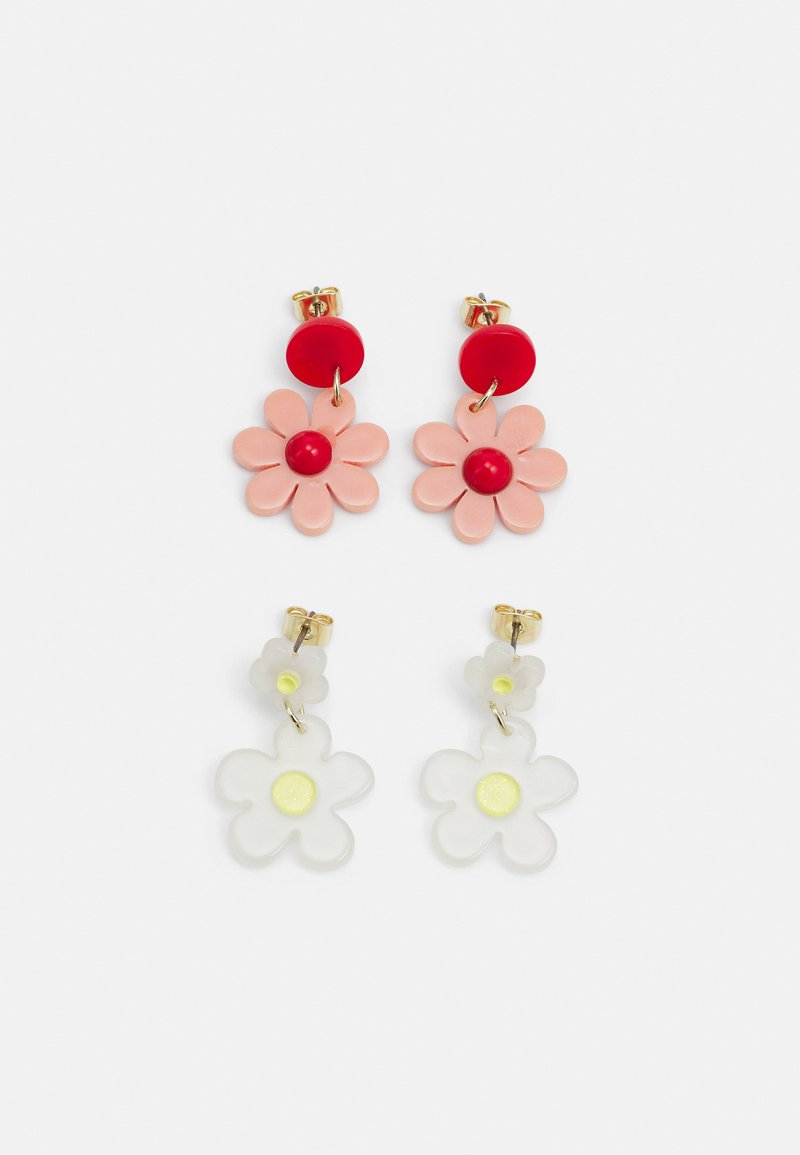 Fire & Glory CILO EARRINGS 2 PACK - Ohrringe - cloud dancer/red ...
