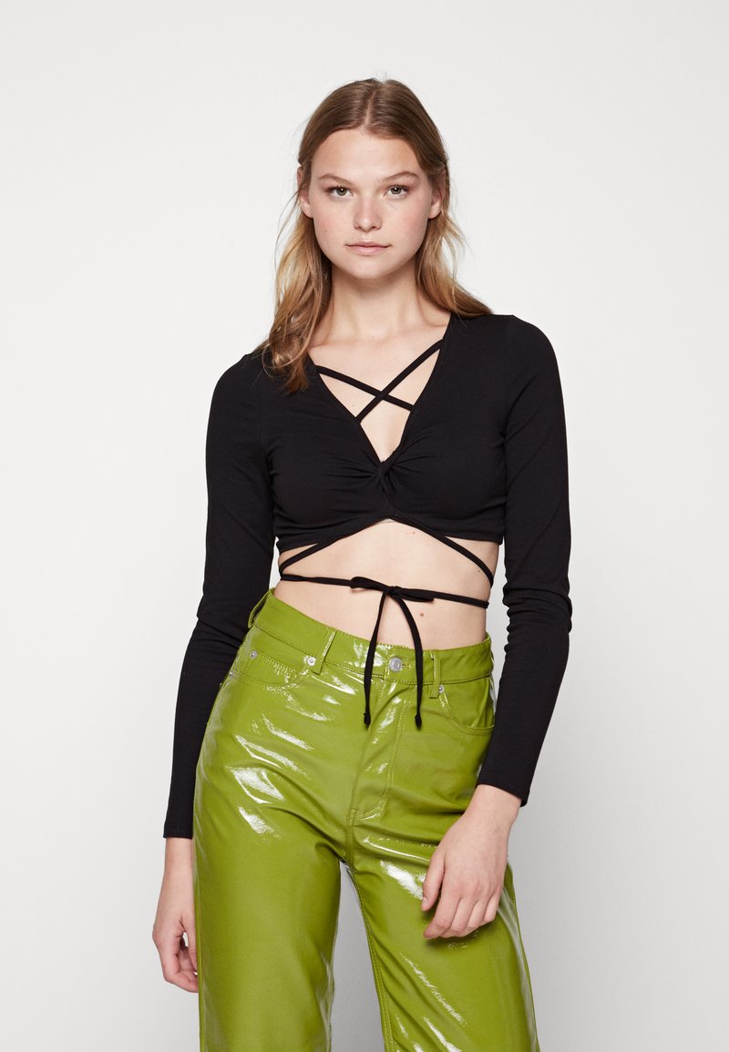 Monki Top s dlouhým rukávem - black/černá - Zalando.cz