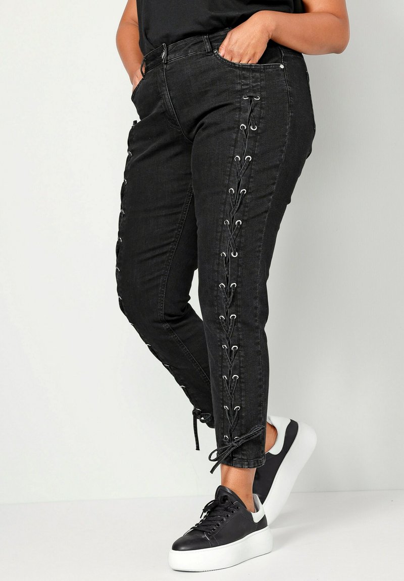 Angel of Style 7/8, KOMFORT FIT, ZIER-SCHNÜRUNGEN - Slim fit jeans ...