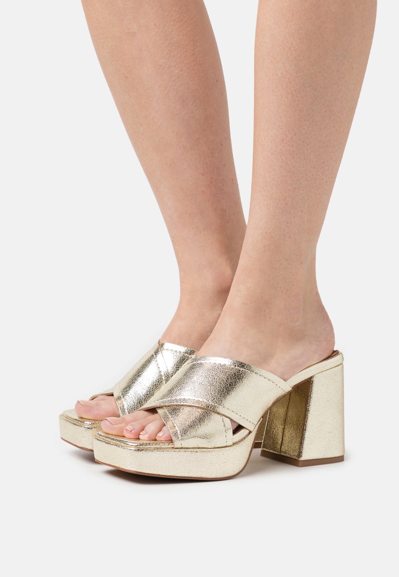 mtng SKYS - Slip-ins med hög sula - champagne/guldfärgat - Zalando.se