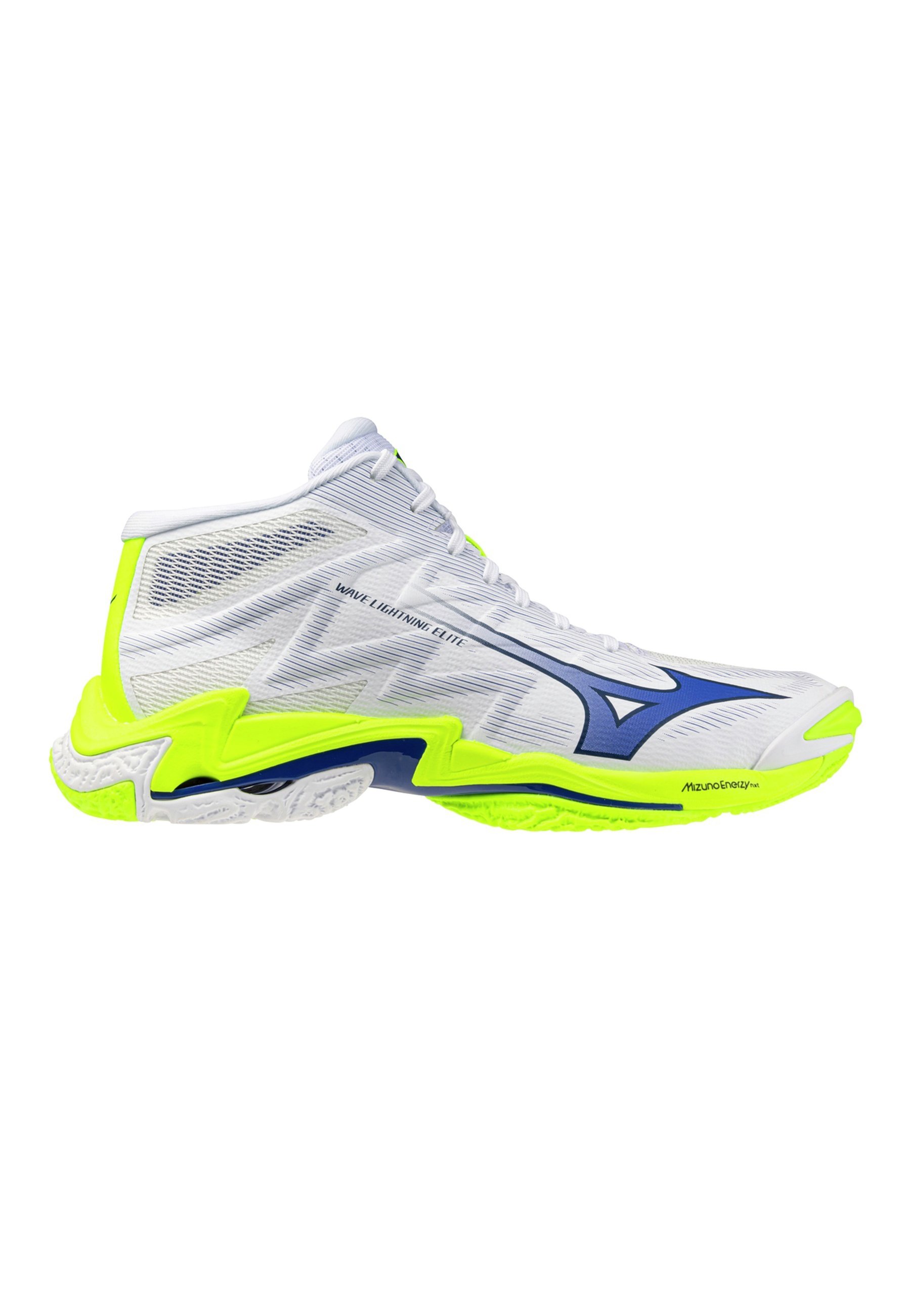 Mizuno WAVE LIGHTNING ELITE MID - Volleyballschuh - white lightyellow ...
