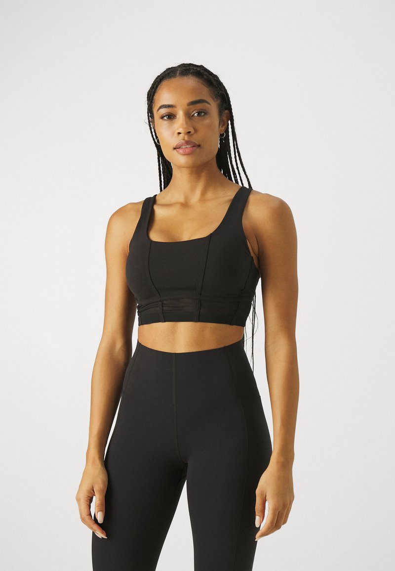 Sweaty Betty POWER CONTOUR CORSET - Medium support sports bra - black ...