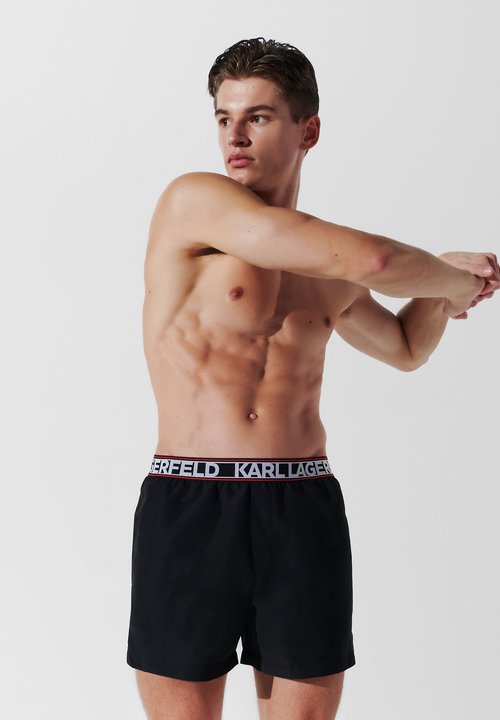 KARL LAGERFELD Badeshorts - fiery red/rot - Zalando.ch