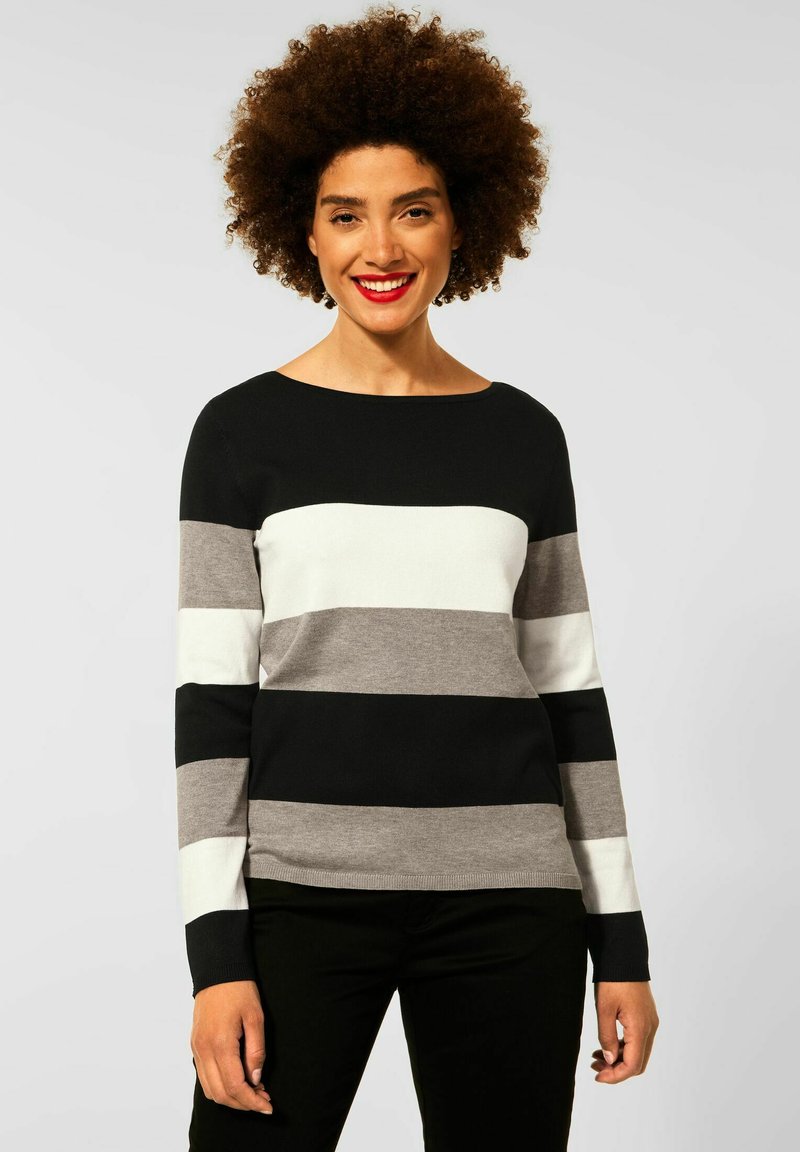Street One MIT STREIFENMUSTER - Jumper - schwarz/black - Zalando.de