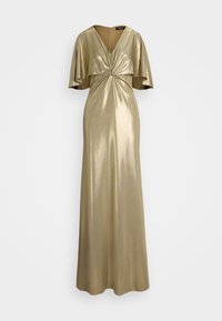 Lauren Ralph Lauren PHINYA METALLIC JERSEY TWIST FRONT CAPE GOWN - Robe ...
