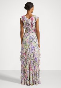 Lauren Ralph Lauren DARBILNE SHORT SLEEVE GOWN - Maxikleid - cream multi/offwhite - Zalando