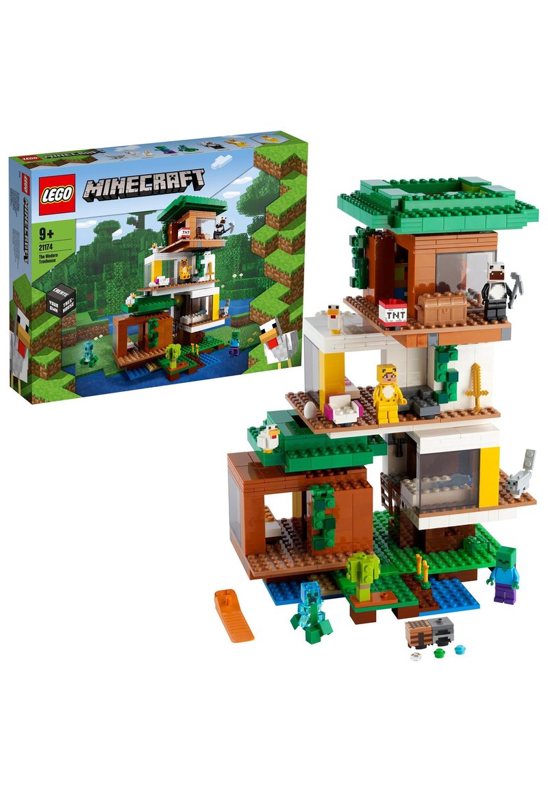 LEGO 21174 MINECRAFT THE MODERN TREEHOUSE COLLECTIBLE TOY BUILDING KIT ...