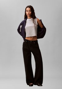 Calvin Klein Jeans SPORTY RINGER TANK - Top - heroic grey heather/gris ...
