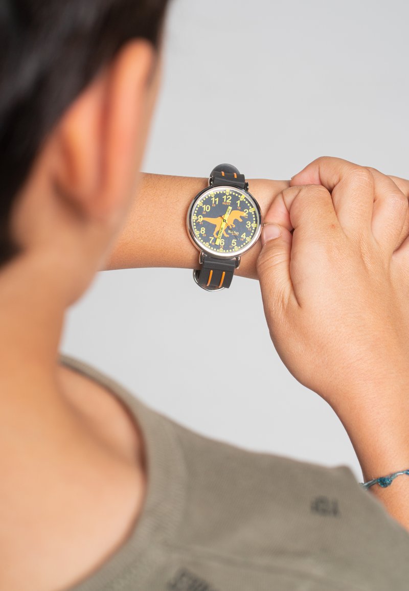 KIDDUS TIME TEACHER SPANISH GDP - Uhr - t-rex black and orange/schwarz ...
