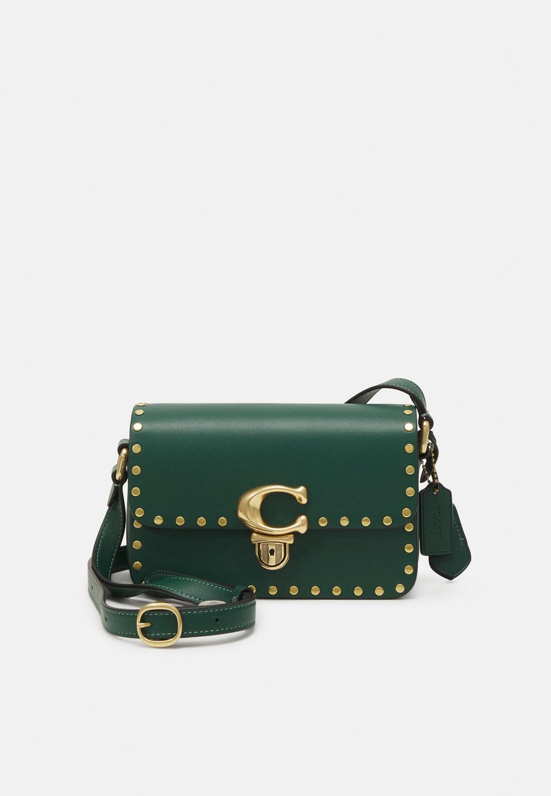 Coach GLOVETANNED WITH RIVETS STUDIO SHOULDER BAG - Handtasche - dark ...