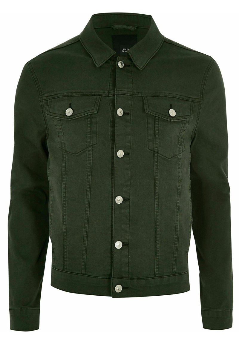River Island Denim jacket - green - Zalando.de