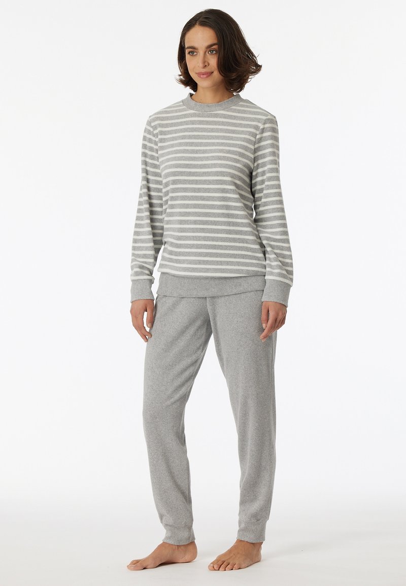 Schiesser SET CASUAL ESSENTIALS - Pyjama - grau mel/grijs gemêleerd ...