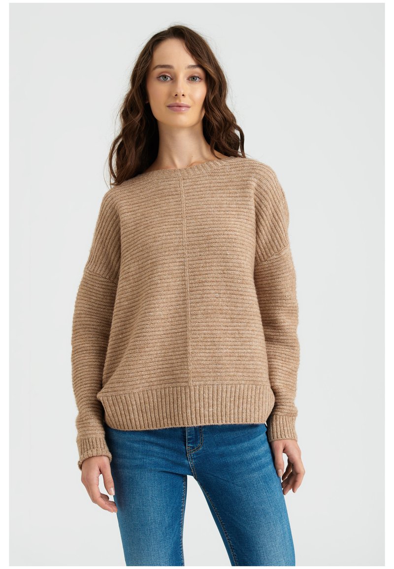 Greenpoint Sweter/jasnobrązowy - Zalando.pl