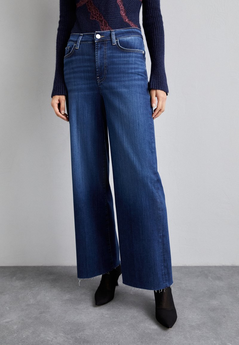 FRAME PALAZZO AFTER - Wide leg - lupine/blå denim - Zalando.se