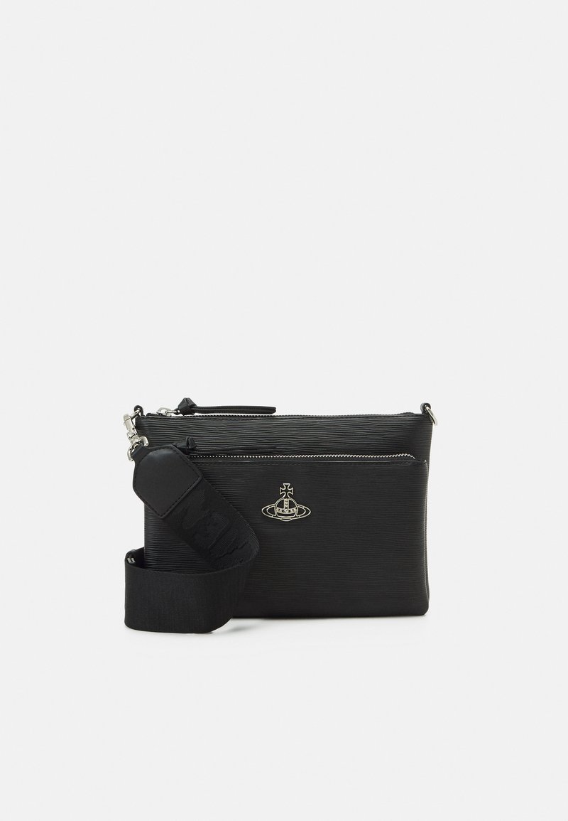 Vivienne Westwood PENNY DOUBLE POUCH CROSSBODY UNISEX - Umhängetasche - black/schwarz - Zalando.ch
