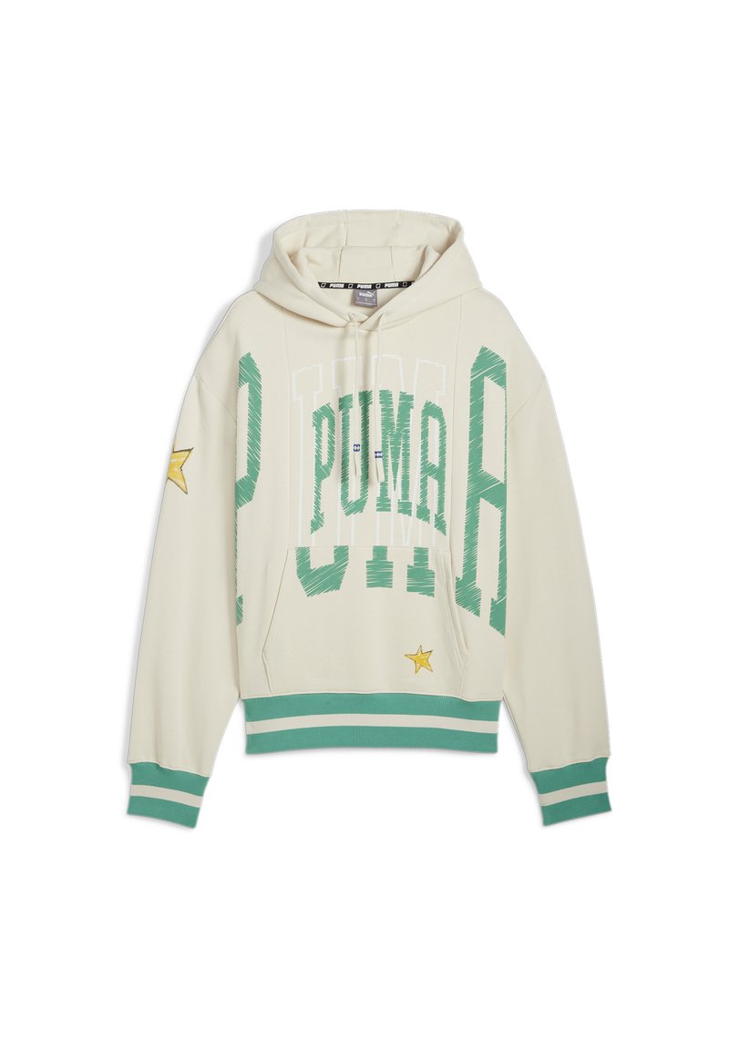 Puma GETTING CRAFTY BASKETBALL - Kapuzenpullover - alpine snow/weiß ...