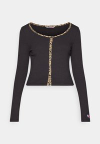 Tommy Jeans LEO BINDING - Long sleeved top - black - Zalando.ie