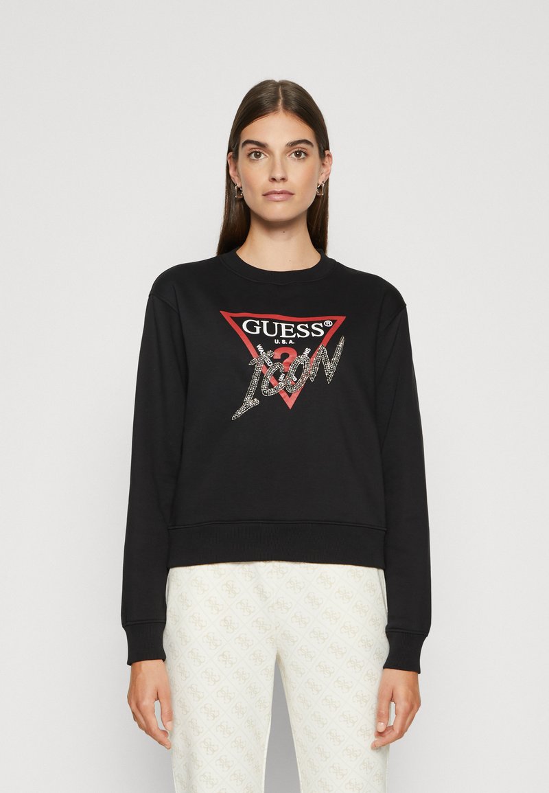 Guess ICON - Sweatshirt - jet black/schwarz - Zalando.ch