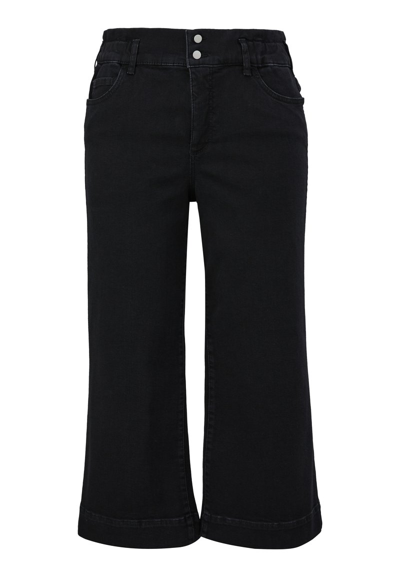 Triangle MIT ELASTIKBUND - Flared Jeans - schwarz/raw denim - Zalando