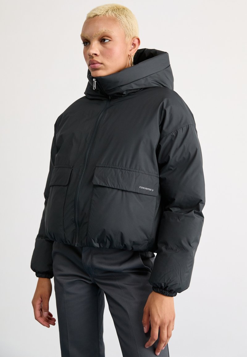 Converse SHORT PUFFER - Winter jacket - black - Zalando.ie