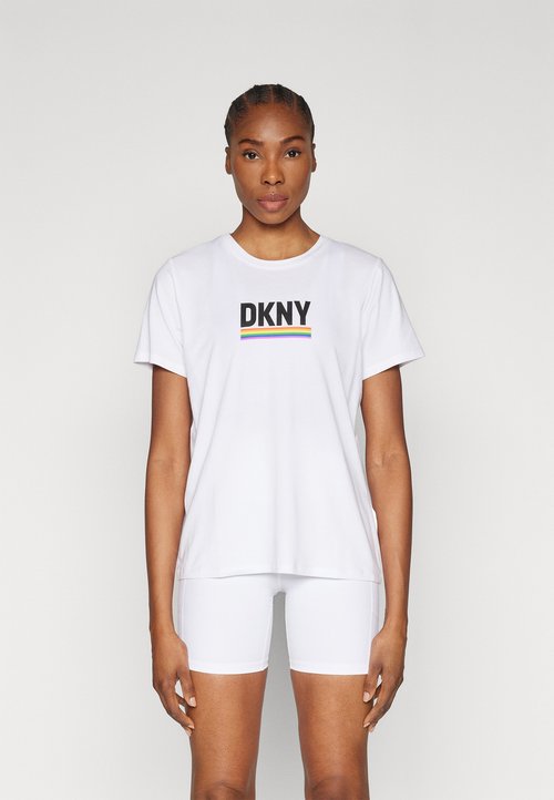 DKNY TWO TONE LOGO TEE - T-Shirt print - black/schwarz - Zalando.ch