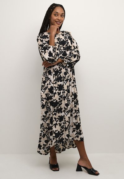 Kaffe KAKARINA AMBER - Vapaa-ajan mekko - black and brown animal print ...