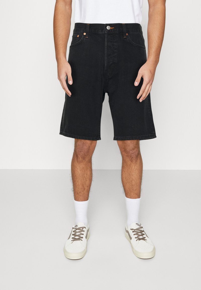Weekday SPACE - Jeans Shorts - mottled black/schwarz meliert - Zalando.ch