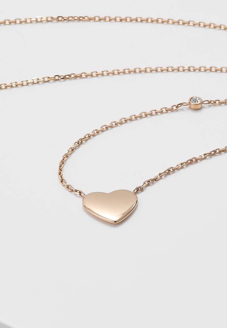 Fossil rose gold heart necklace store