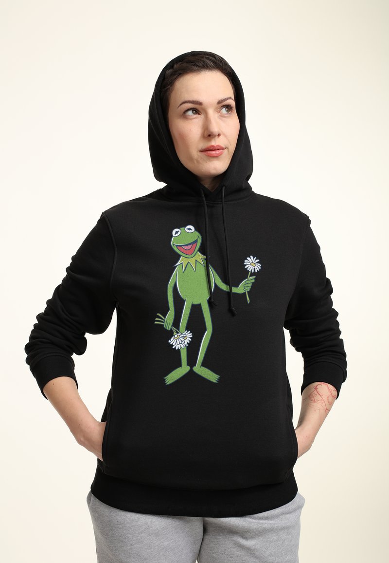 Disney MUPPETS BIG KERMIT - Kapuzenpullover - black/schwarz - Zalando.de