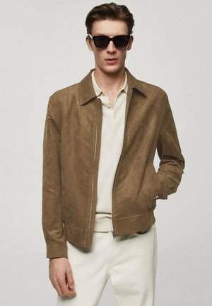 Mango GRUS2 - Lederjacke - cognac - Zalando.de