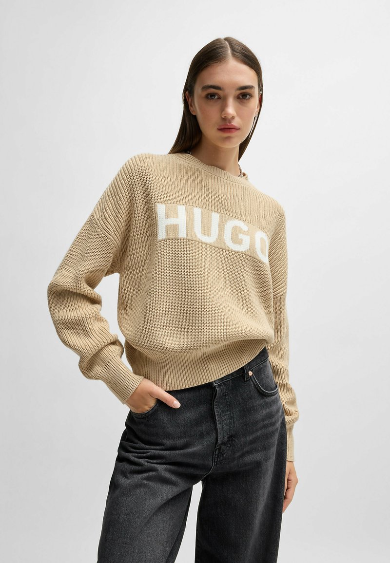 HUGO SLOGINY - Jumper - open beige twelve/beige - Zalando.ie