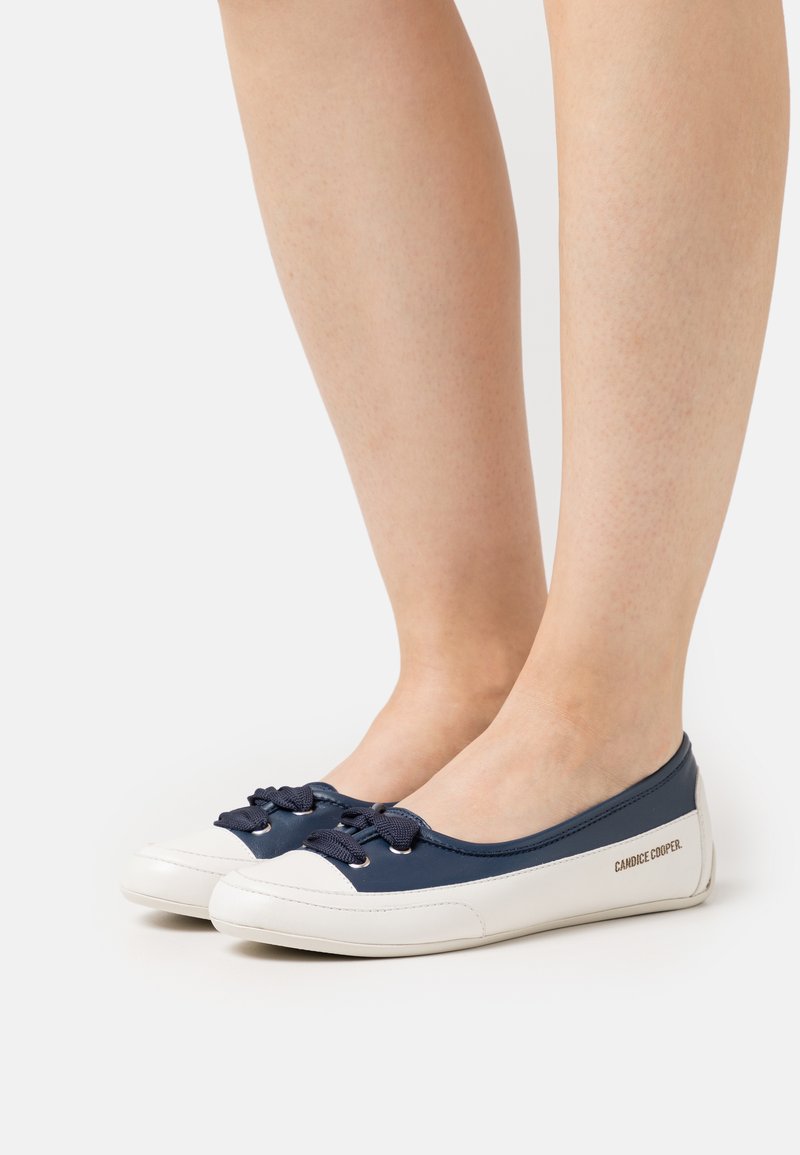 Candice Cooper CANDY BOW - Ballet pumps - plonge panna/navy/blue ...