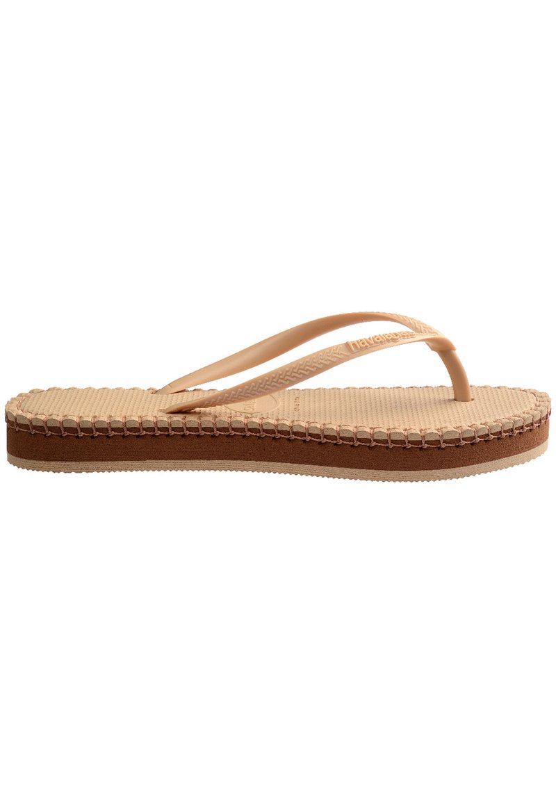 Havaianas SLIM FLATFORM LOOP - Pool shoes - golden/golden/sand - Zalando.ie