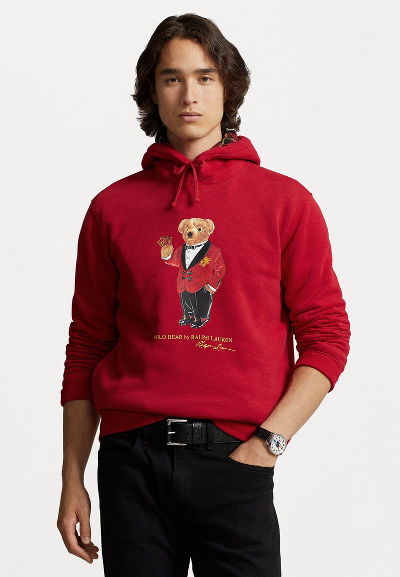 Polo Ralph Lauren HOOD LONG SLEEVE - Sweatshirt - park avenue red/rouge ...