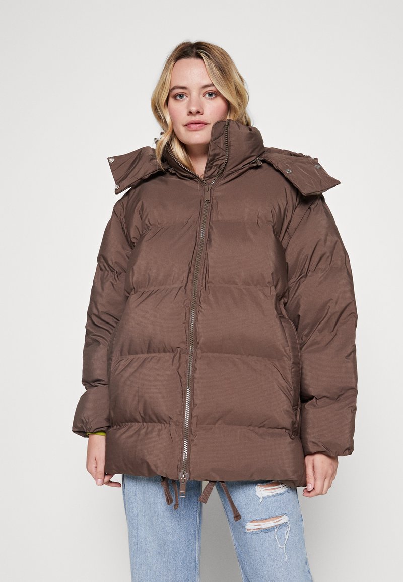 Weekday AIR PUFFER - Winter coat - brown - Zalando.ie