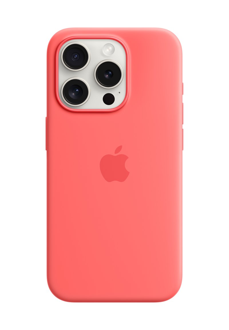 Apple IPHONE 15 SILICONE CASE WITH MAGSAFE - Handyhülle - guava/pink ...