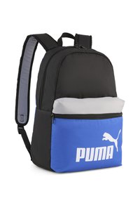 Puma PHASE COLOR BLOCK - Rucksack - black-mountain blue-colorblock ...