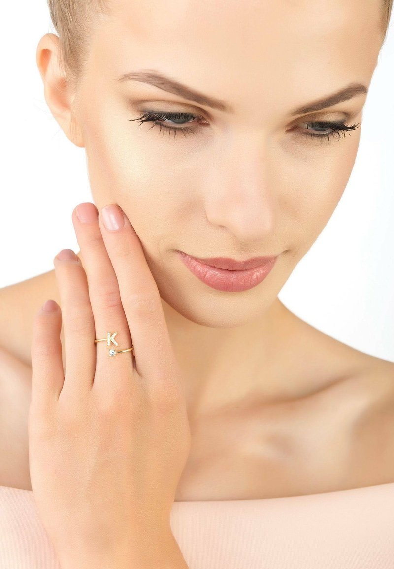 Latelita INITIAL K - Ring - yellow/gold-coloured - Zalando.co.uk