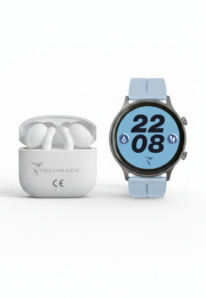 TECHMADE DYNAMIC - BUNDLE SET - Smartwatch - light blue/hellblau ...