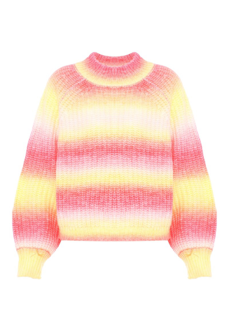myMo Strickpullover - rosa gelb mehrfarbig/rosa - Zalando.de