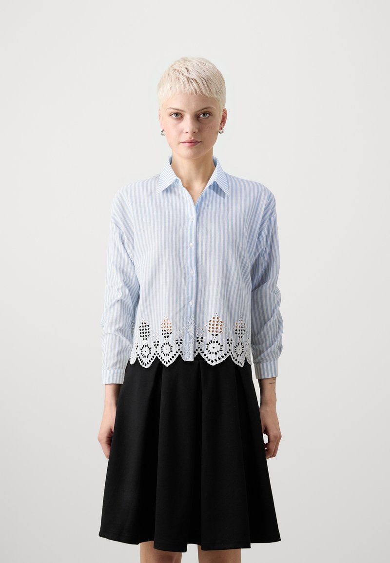 ONLY Petite ONLBONDI SHIRT - Button-down blouse - bright white/bel air ...