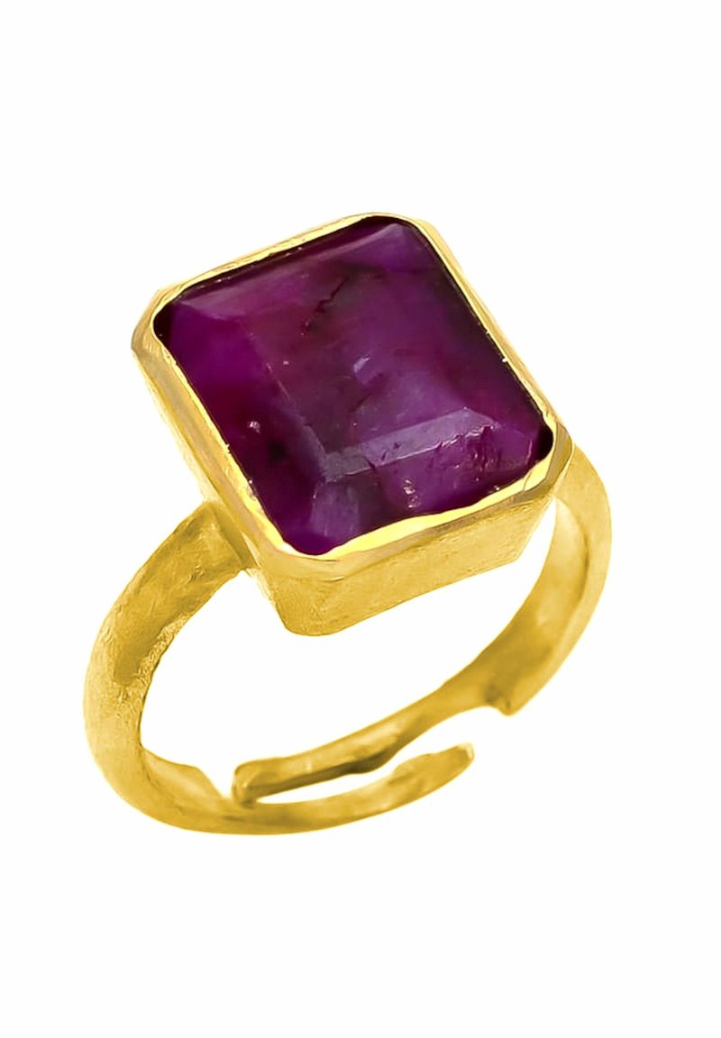 Gemshine RUBIN - Ring - gold coloured/goldfarben - Zalando.de