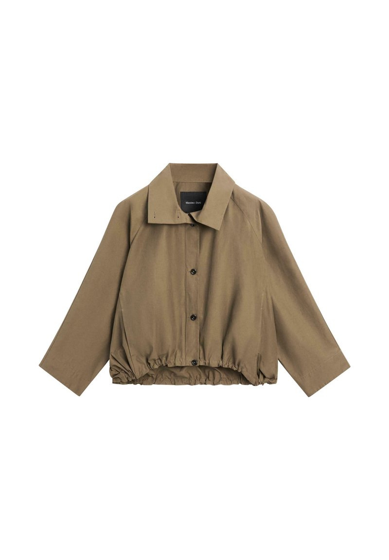 Massimo Dutti HIGH NECK - Summer jacket - khaki - Zalando